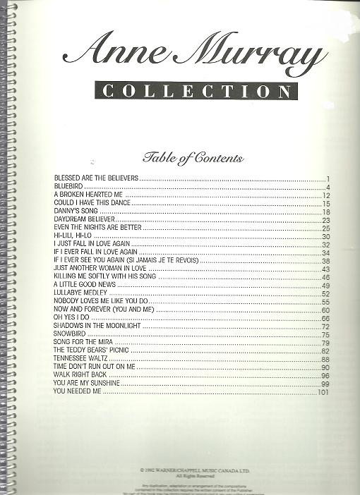 Tredwells-Music.com|Anne Murray Collection