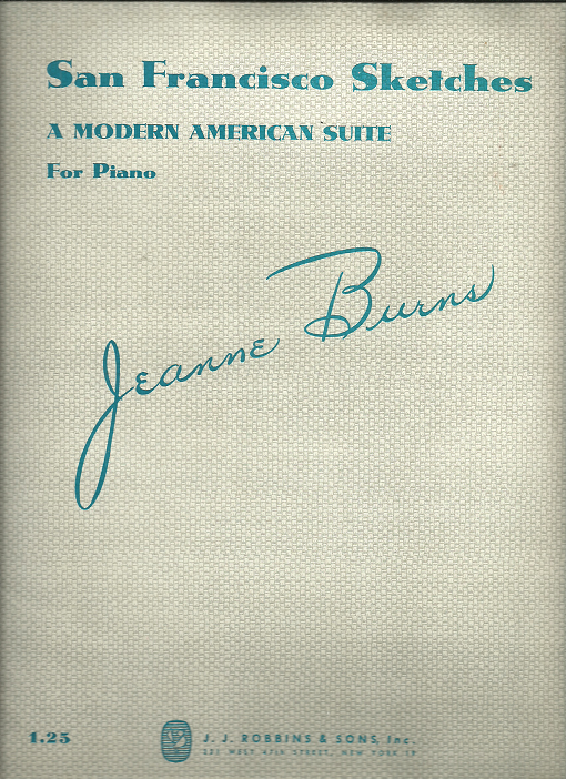 Tredwells-Music.com|San Francisco Sketches, Jeanne Burns, piano solo