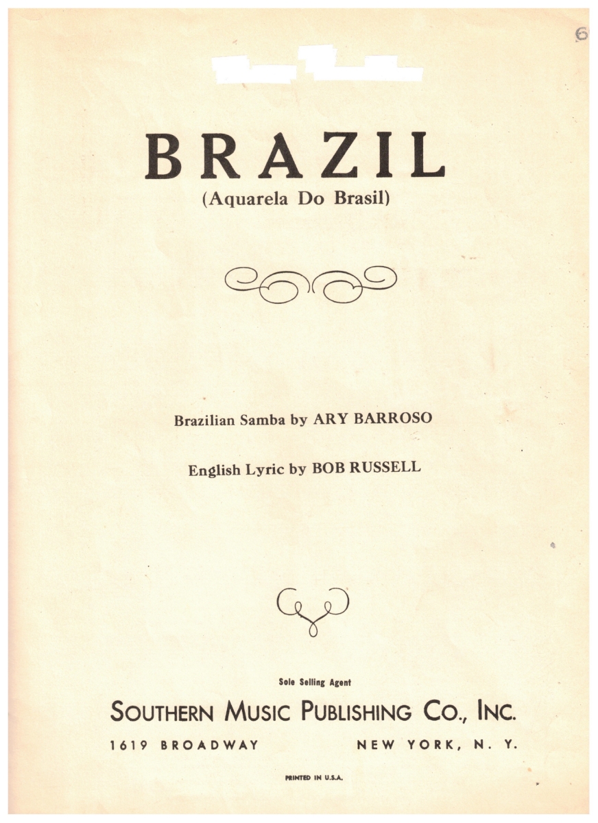 Tredwells-Music.com|Brazil (Aquarela do Brasil), Ary Barroso, English ...